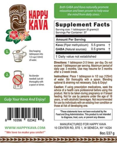 Happy Kava Instant GABA Kava Mix | Kava.com