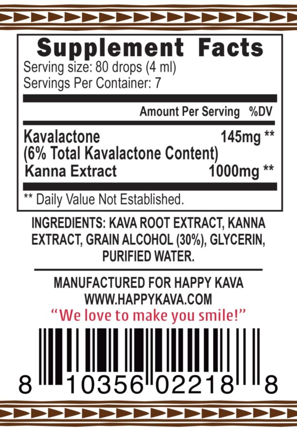 Kava Kanna Tincture Blend by Happy Kava Brand | Kava.com